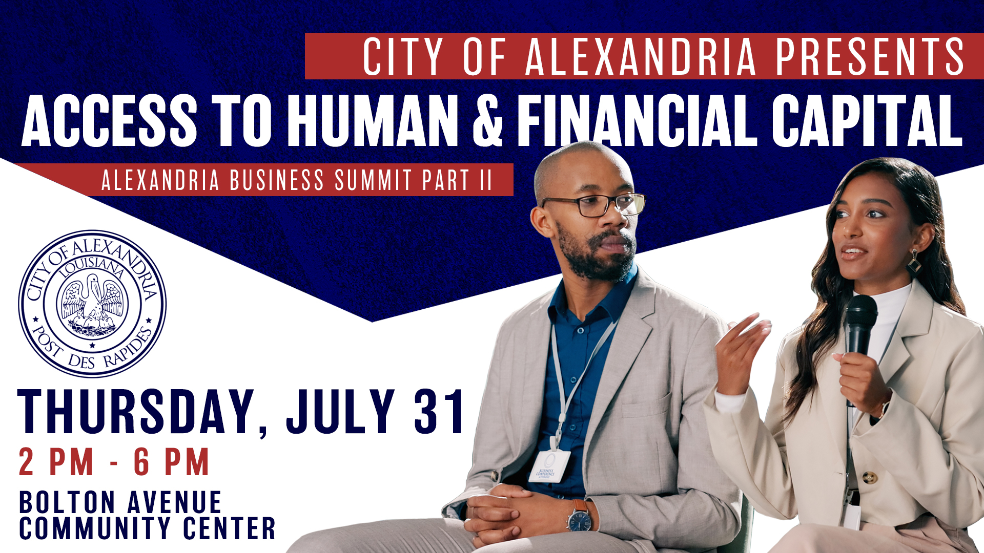 Alexandria Business Summit Part 2, Access to Human and Financial ...